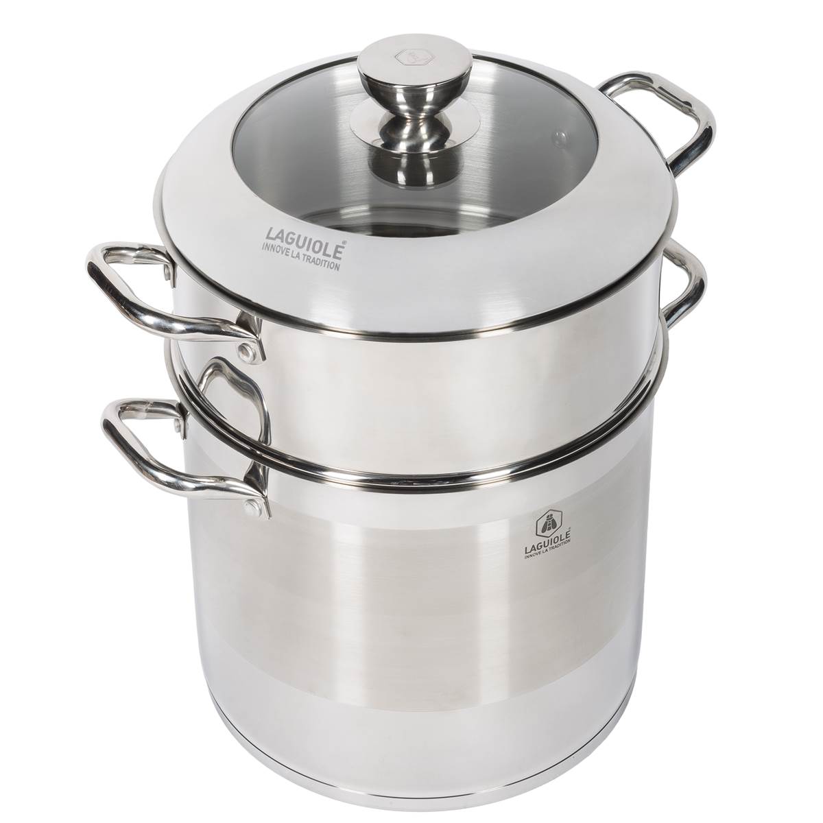 Laguiole - Couscoussier 28 cm argenté Inox induction